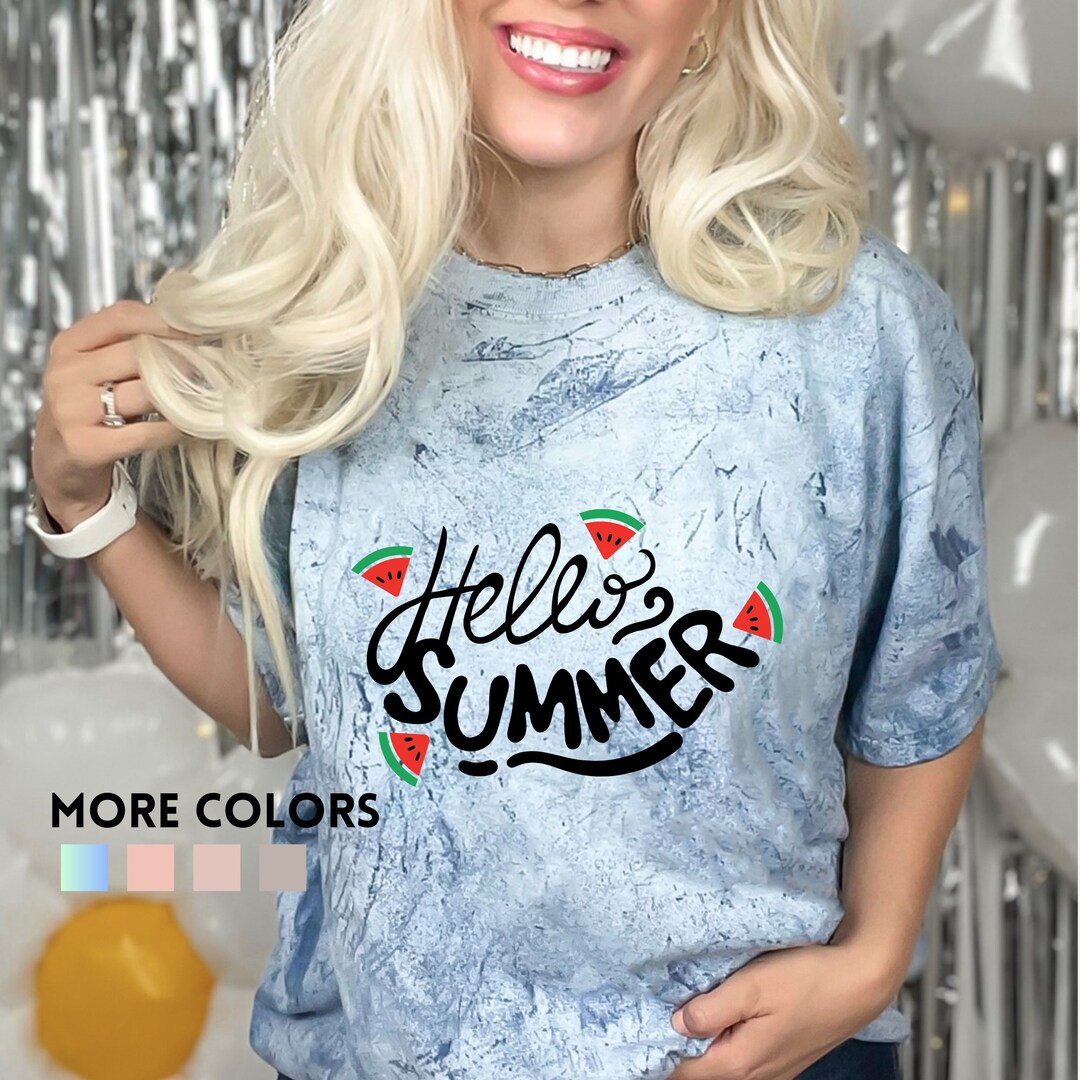 Hello Summer Shirt in Color Blast Comfort Colors: Watermelon Summer T ...