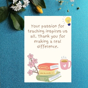Printable Teacher Appreciation Thank You Note Teacher Appreciation ...