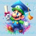 Luigi Graduation PNG: Watercolor Splash Art (digital Download) - Etsy