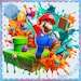 Mario Jump Clipart: Watercolor Splash PNG Image (digital Download) - Etsy
