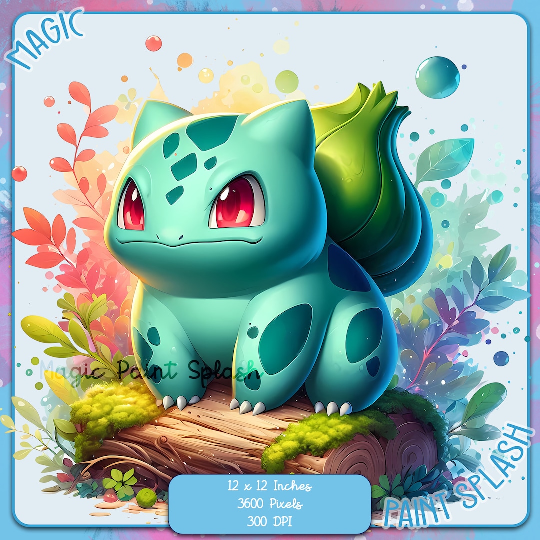 Bulbasaur Watercolor Splash, Clipart Images, Graphics and Artwork ...