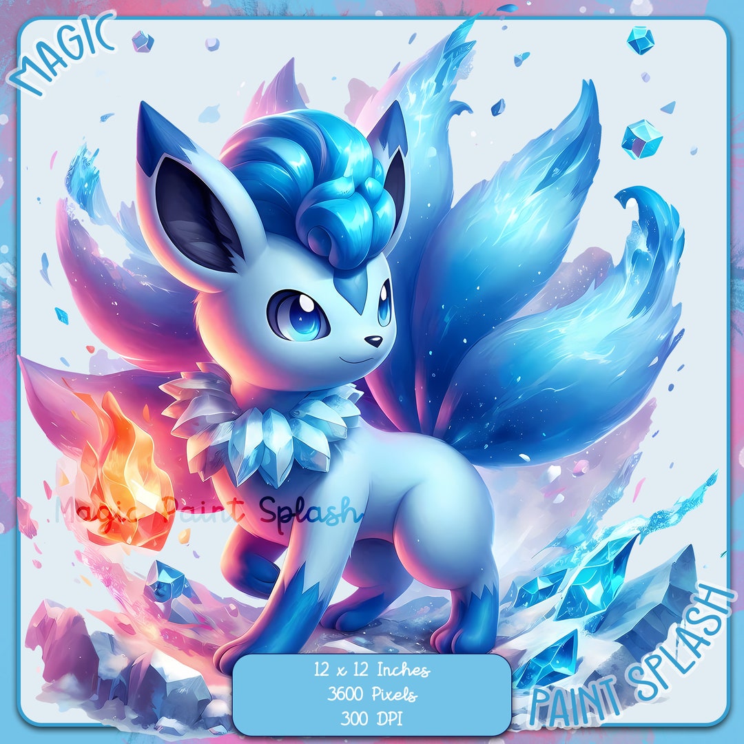 Alolan Vulpix Watercolor Splash, Clipart Images, Graphics and Artwork ...