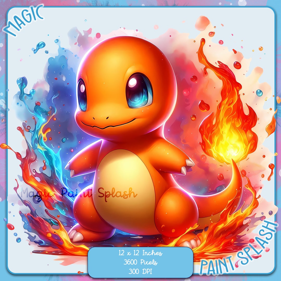 Charmander Watercolor Clipart, Monster PNG (digital Download) - Etsy