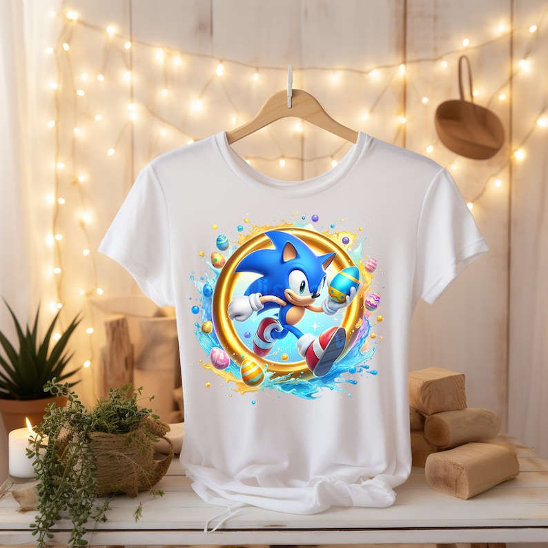 Sonic Easter Dash Watercolor Splash, Clipart Images, Graphics and Artwork, Rainbow Aesthetic ...