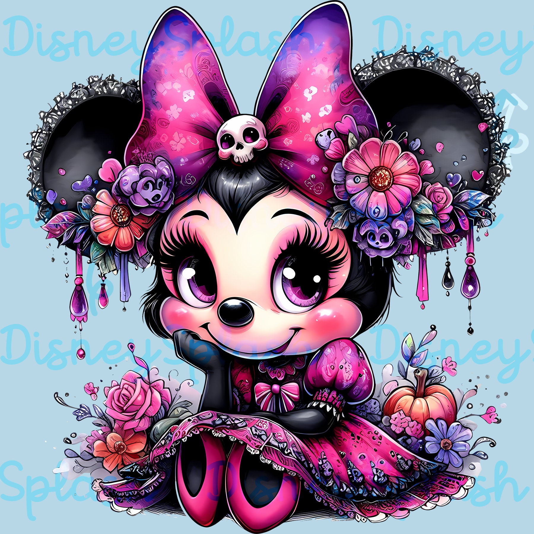 Gothic Minnie Mouse Clipart: Dark Princess PNG Image (digital Download ...