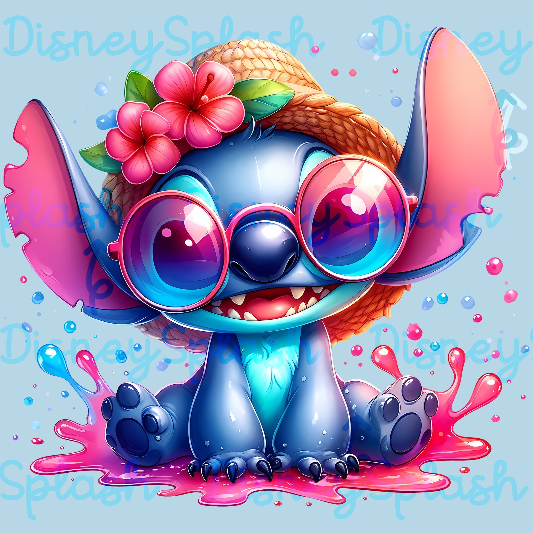 Summertime Stitch Clipart: Rainbow Watercolor PNG (digital Download) - Etsy