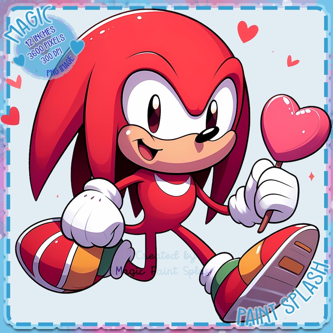 Knuckles Valentine PNG Image, Clipart Images, Graphics and Artwork ...