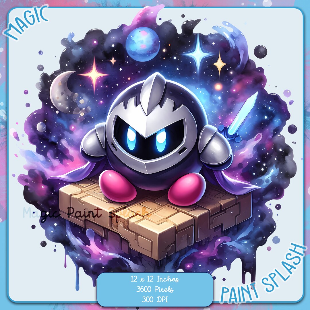 Meta Knight Galaxy Watercolor Splash, Clipart Images, Graphics and ...