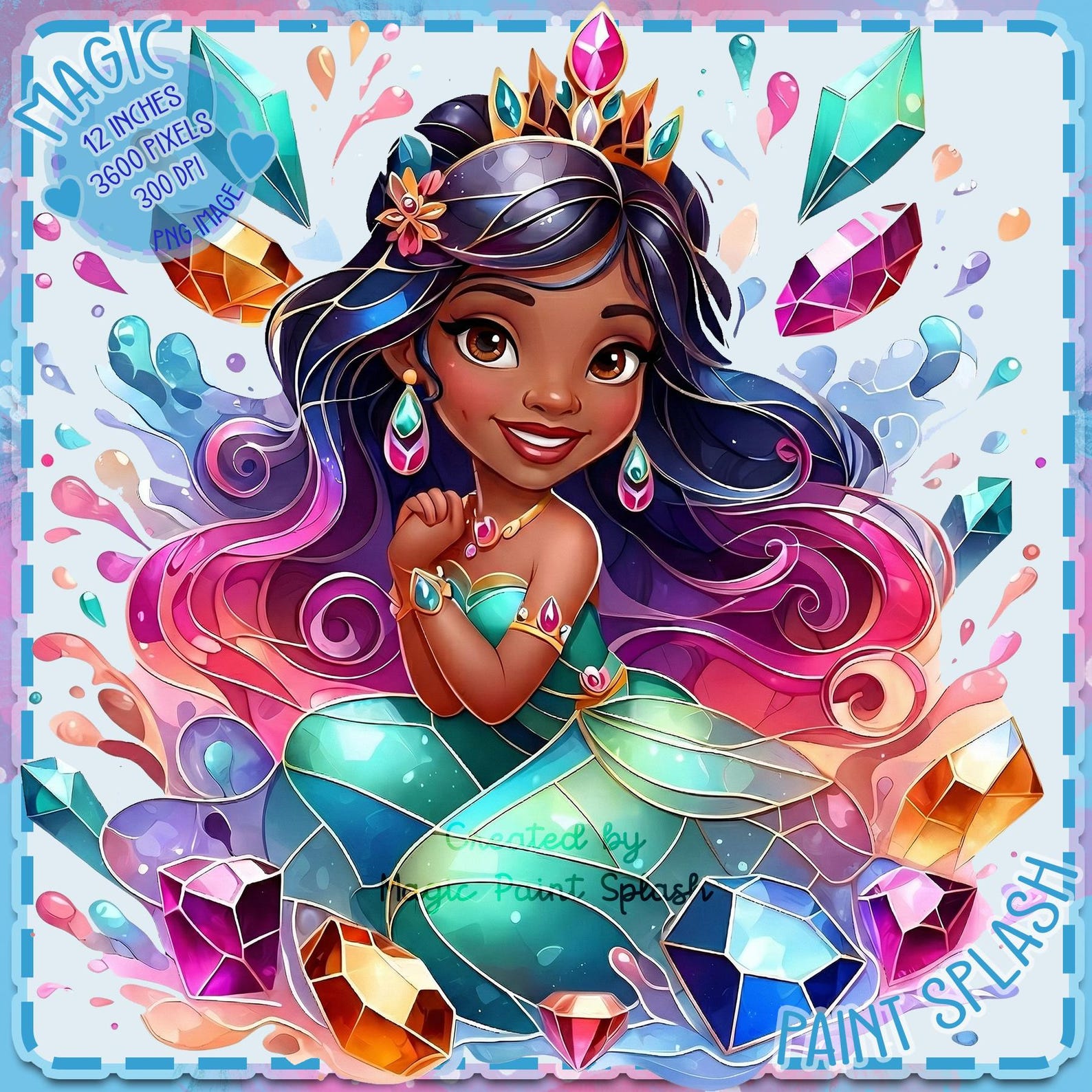 Chibi Tiana Princess PNG Clipart, Fantasy Gem Girl Digital Art for ...