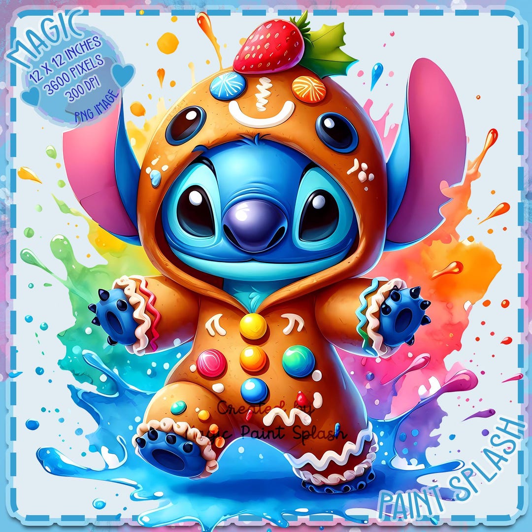 Gingerbread Stitch Clipart: Christmas Holiday PNG Image (digital ...