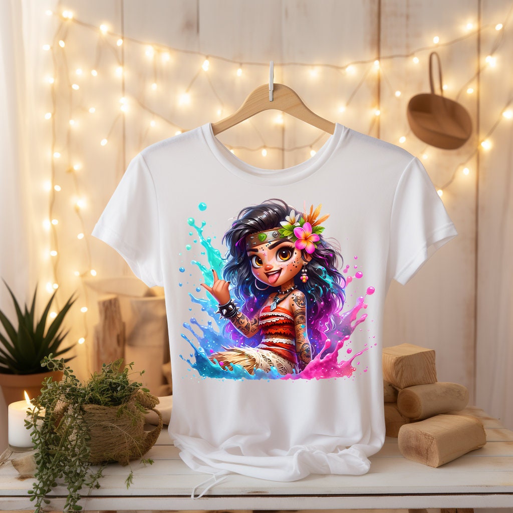 Moana Punk Rock Watercolor Splash, Clipart Images, Graphics and Artwork ...