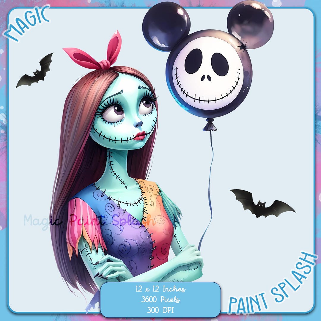 Sally's Balloon PNG: Nightmare Before Christmas Clipart (digital ...