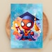 Spider-man Graduation Diploma Clipart: Watercolor Superhero PNG ...