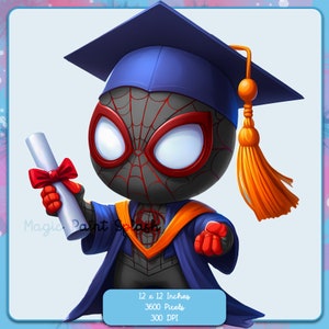 Spidey Miles Graduation Diploma PNG Clipart (digital Download) - Etsy