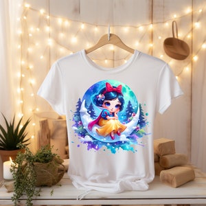 Snow White Moon Watercolor Splash, Clipart Images, Graphics and Artwork ...