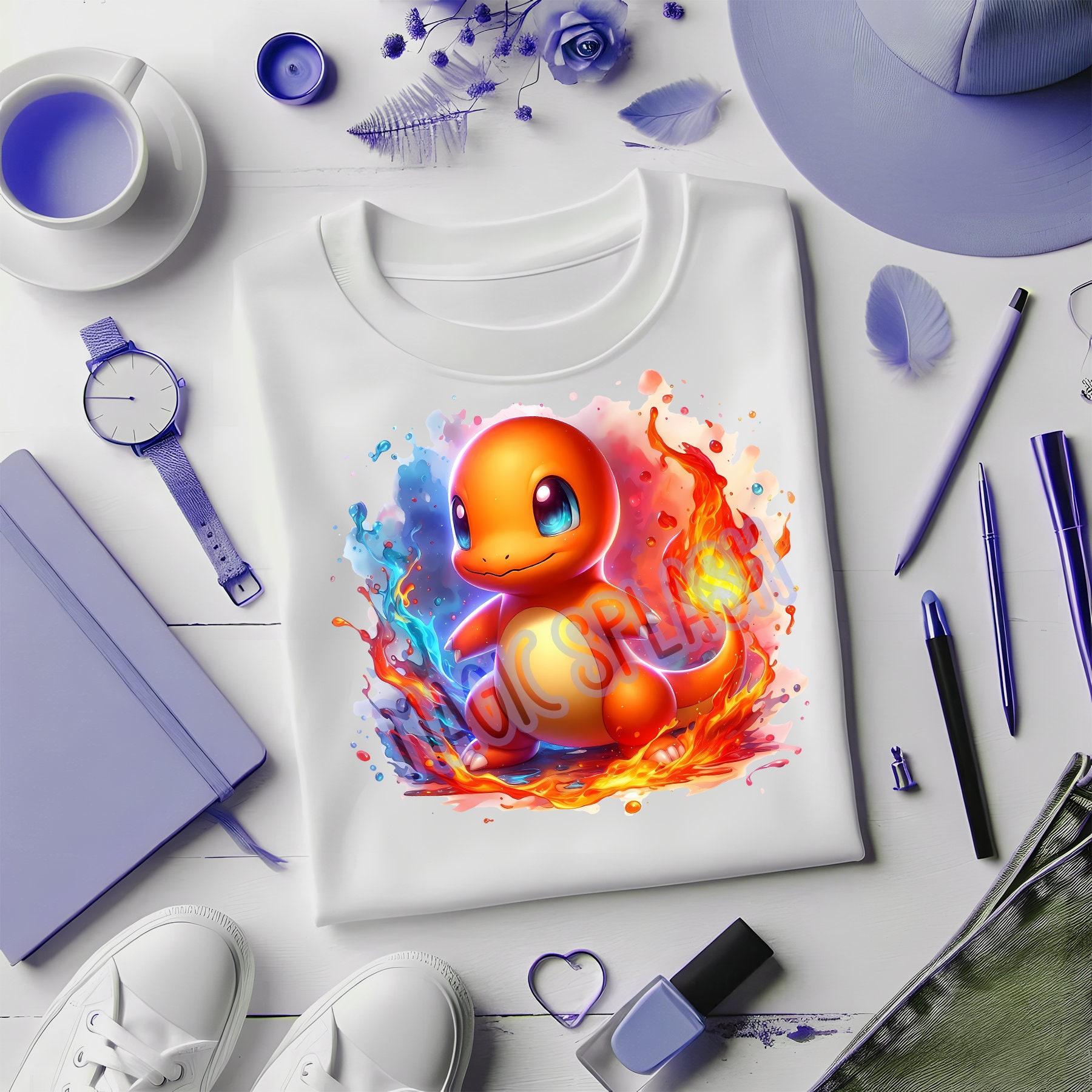 Charmander Watercolor Clipart, Monster PNG (digital Download) - Etsy