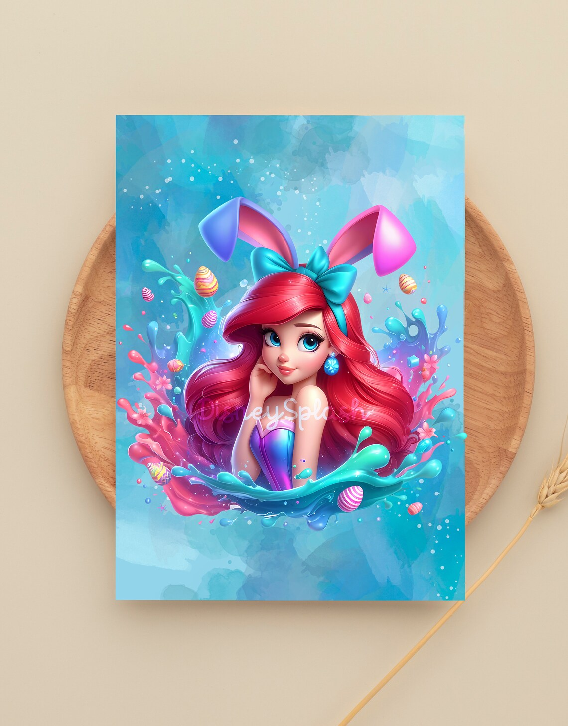 Easter Bunny Ariel PNG | Cute Mermaid Clipart | Sublimation | 300 DPI ...