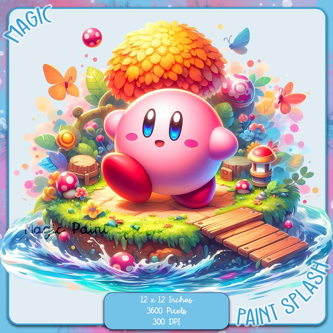 Kirby Level Watercolor Splash, Clipart Images, Graphics and Artwork ...