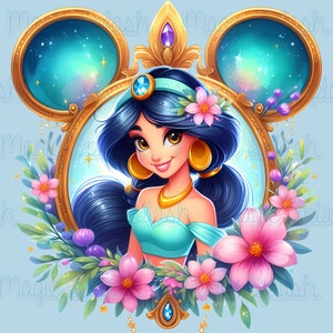 Jasmine Frame Watercolor Splash, Clipart Images, Graphics and Artwork ...