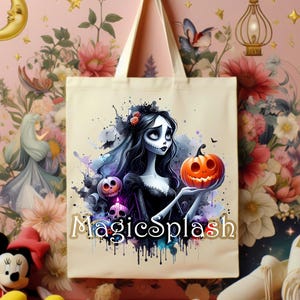 Halloween Emily Corpse Bride PNG: Watercolor Pumpkin Clipart (digital ...