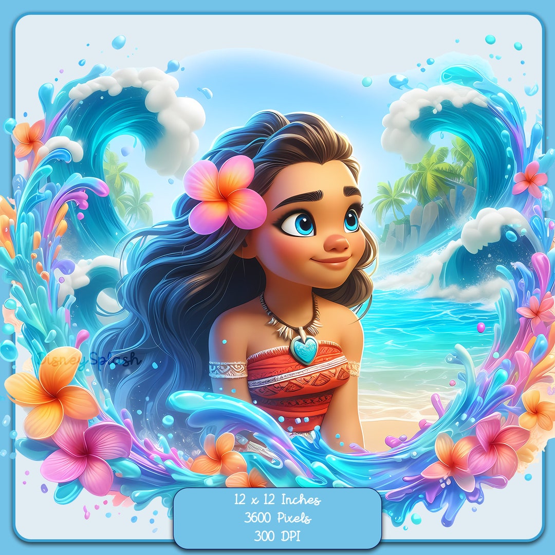 Moana Ocean Scene Watercolor Splash, Clipart Images, Graphics and ...