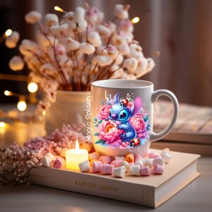 Stitch Floral W/ Peonies Watercolor Splash, Clipart Images, Graphics ...