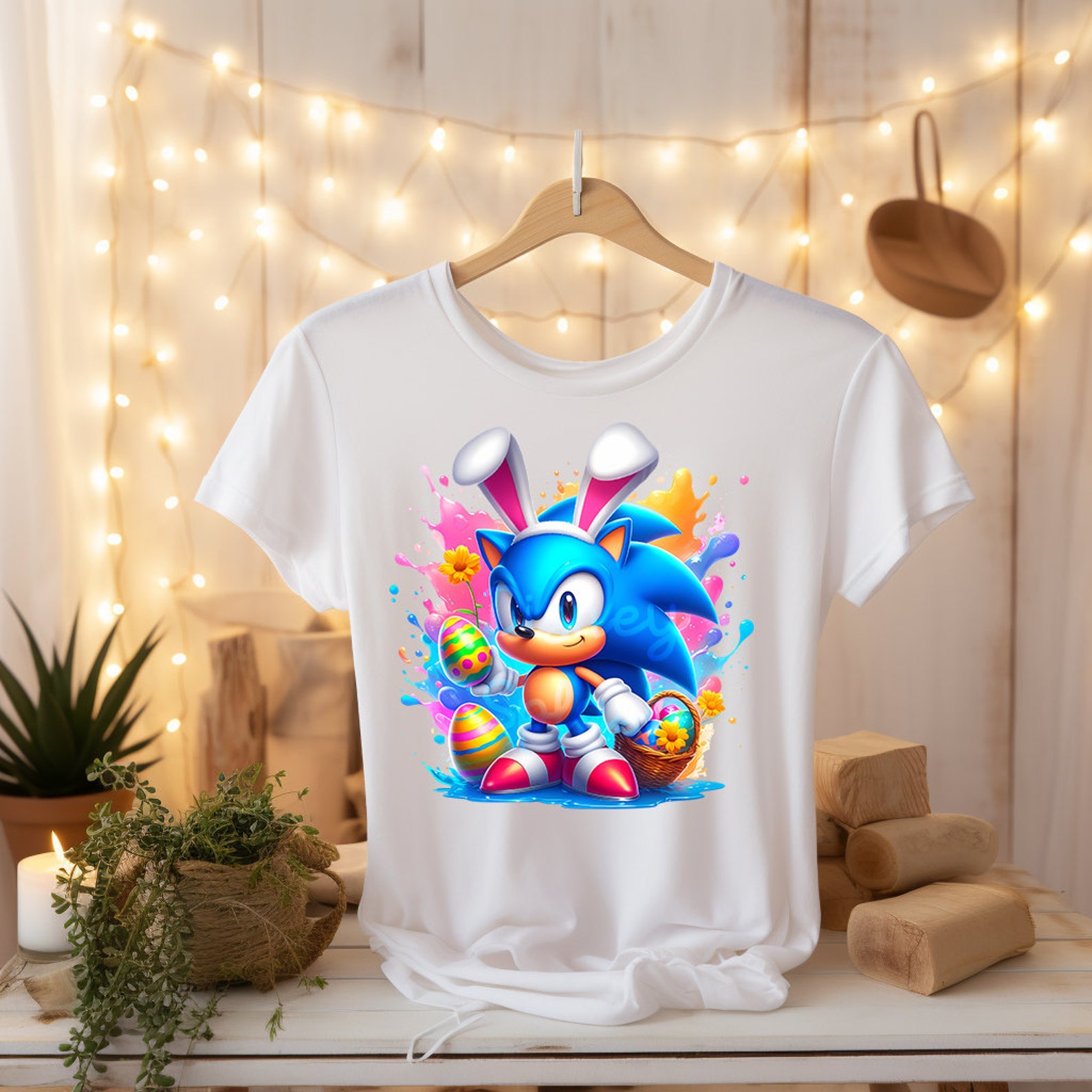 Sonic Bunny Ears Watercolor Splash, Clipart Images, Graphics and ...