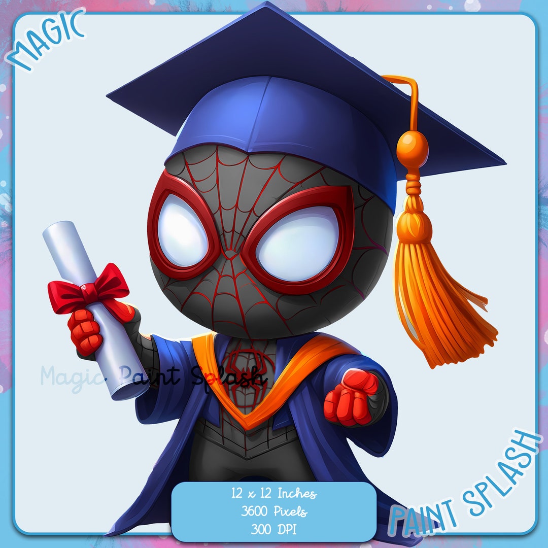 Spidey Miles Graduation Diploma PNG Clipart (digital Download) - Etsy