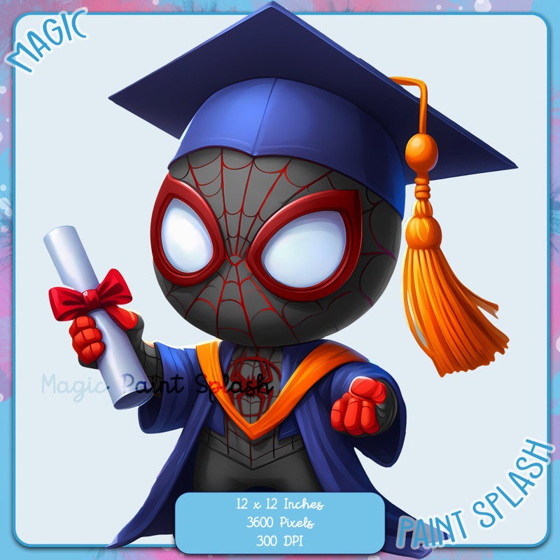 Spiderman Graduation Png - Etsy