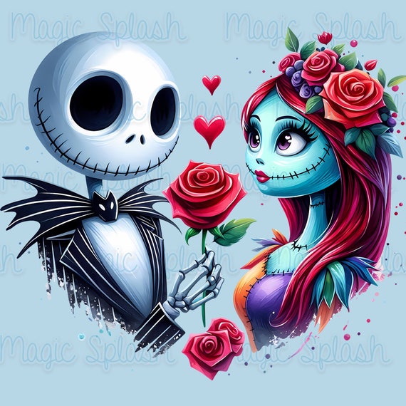 Jack And Sally Heart Drawings