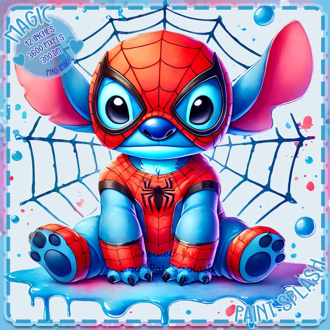 Spiderman Stitch PNG: Superhero Costume Clipart (digital Download) - Etsy