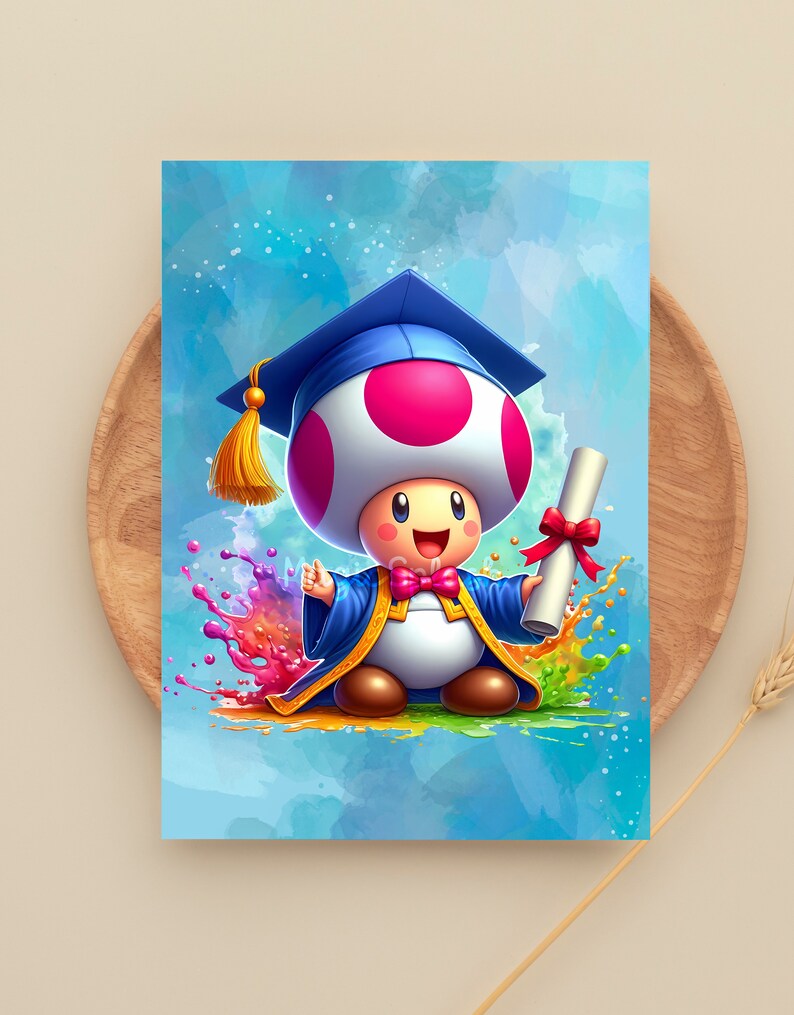 Toad Graduation PNG: Watercolor Splash Clipart (digital Download) - Etsy