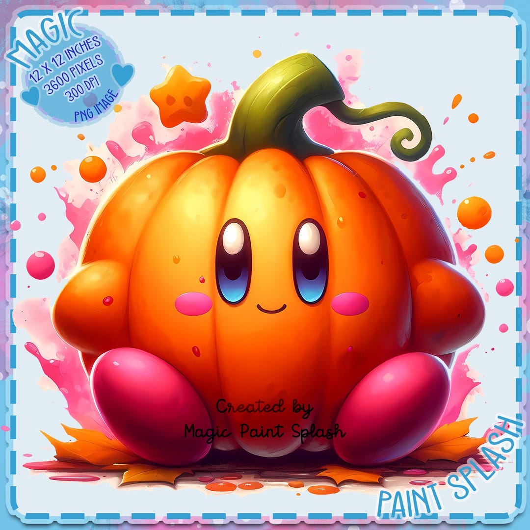 Kirby Halloween Pumpkin, Clipart Images, Graphics and Artwork, Rainbow ...