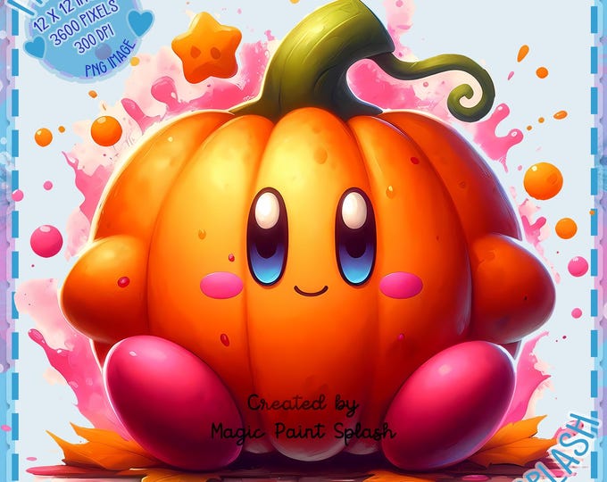 Rainbow Kirby PNG, Transparent Background Clipart Images, Commercial ...