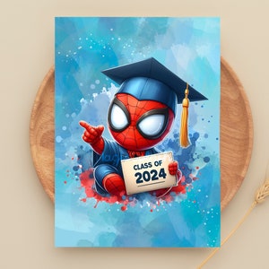 Cute Spidey 2024 Graduation, Graduation Watercolor Splash, Clipart ...