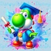 Yoshi Diploma Graduation Watercolor Splash, Clipart Images, Graphics ...