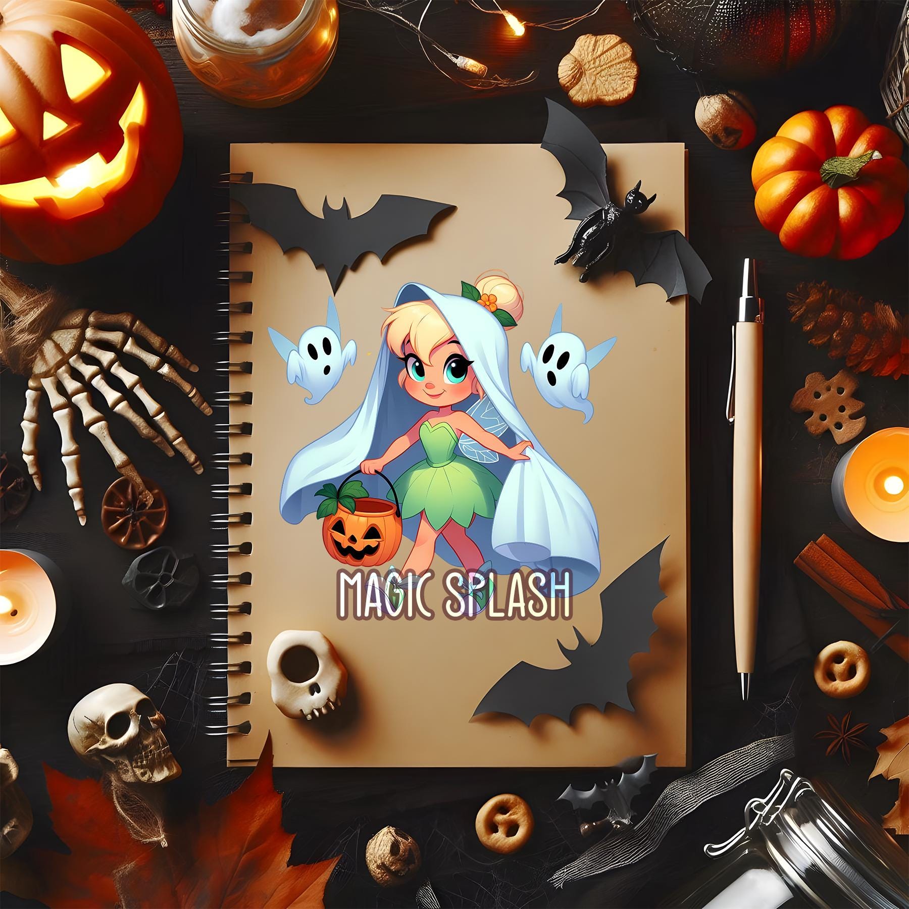 5 Halloween Ghosts PNG Clipart: Rainbow Spooky Images (digital Download ...