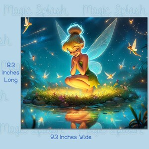 Tinkerbell 20 Oz Tumbler Wrap, Tumbler Design, Sublimation Wraps, PNG ...