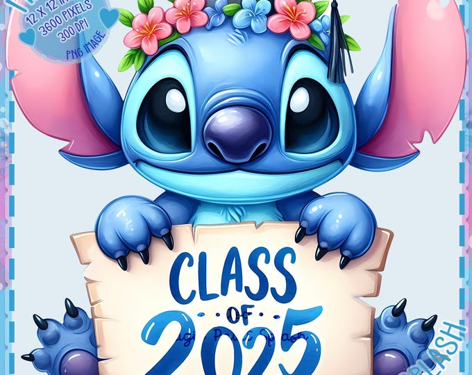 Stitch Graduation 2025 Clipart Images, Stitch Graduation Svg, Stitch ...