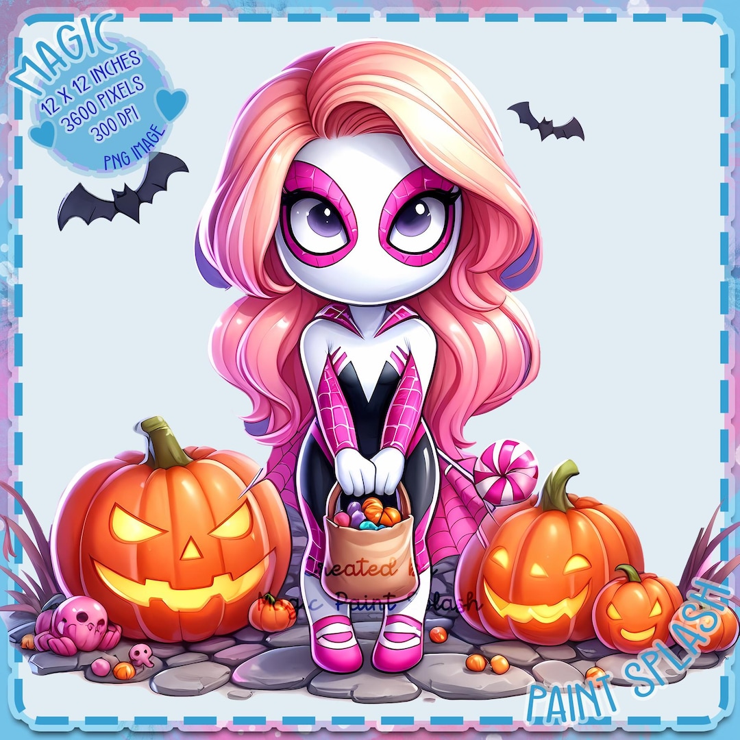 Cute Spidey Gwen Halloween, Clipart Images, Graphics and Artwork ...