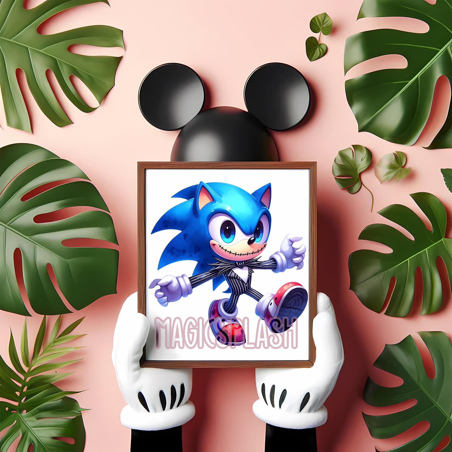 Sonic as Jack Skellington PNG: Halloween Character Art (digital ...