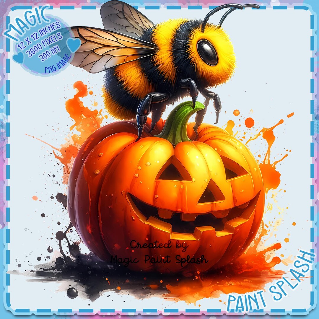 Bumblebee Pumpkin PNG, Clipart Images, Graphics and Artwork, Rainbow ...