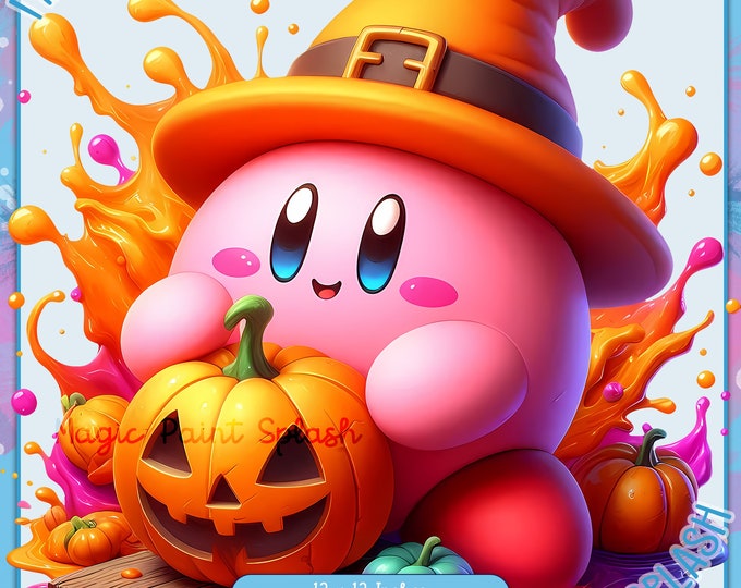 Rainbow Kirby PNG, Transparent Background Clipart Images, Commercial ...