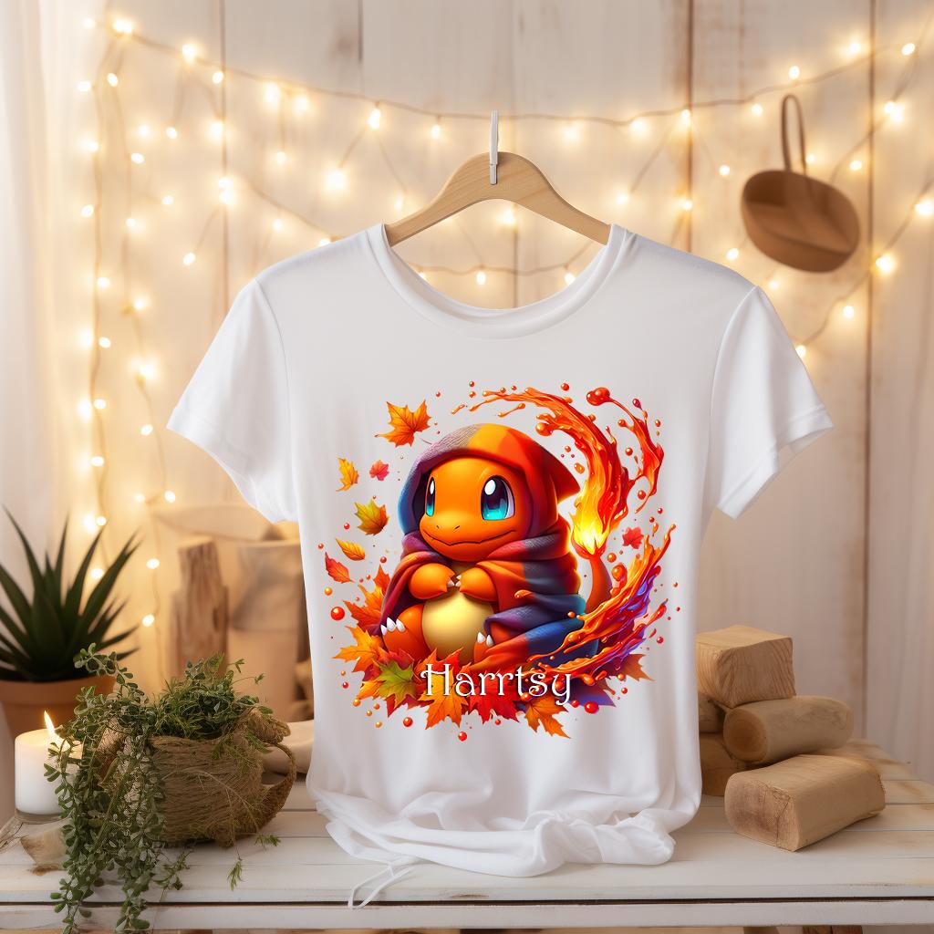 Fall Charmander Watercolor Clipart, Cozy Autumn PNG (digital Download ...