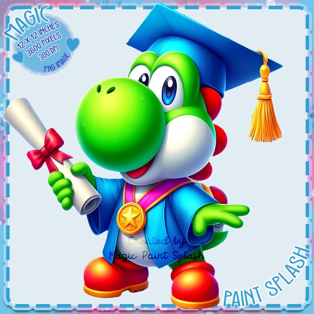 Yoshi Diploma Graduation, No Splash, Clipart Images, Graphics and ...