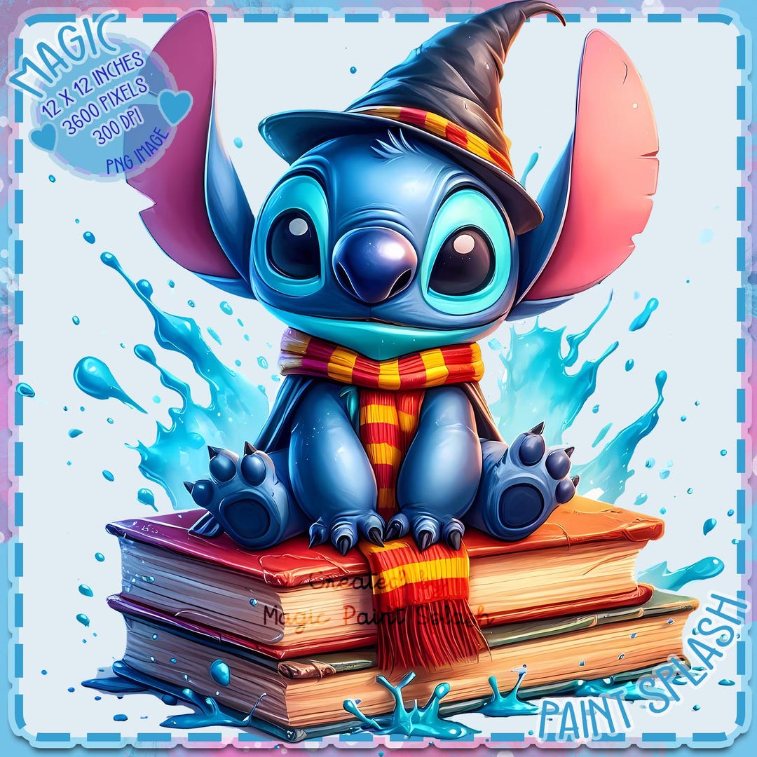 Stitch Wizard Watercolor Splash, Clipart Images, Graphics and Artwork ...