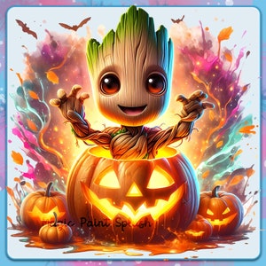 Groot Pumpkin Stencil - Etsy