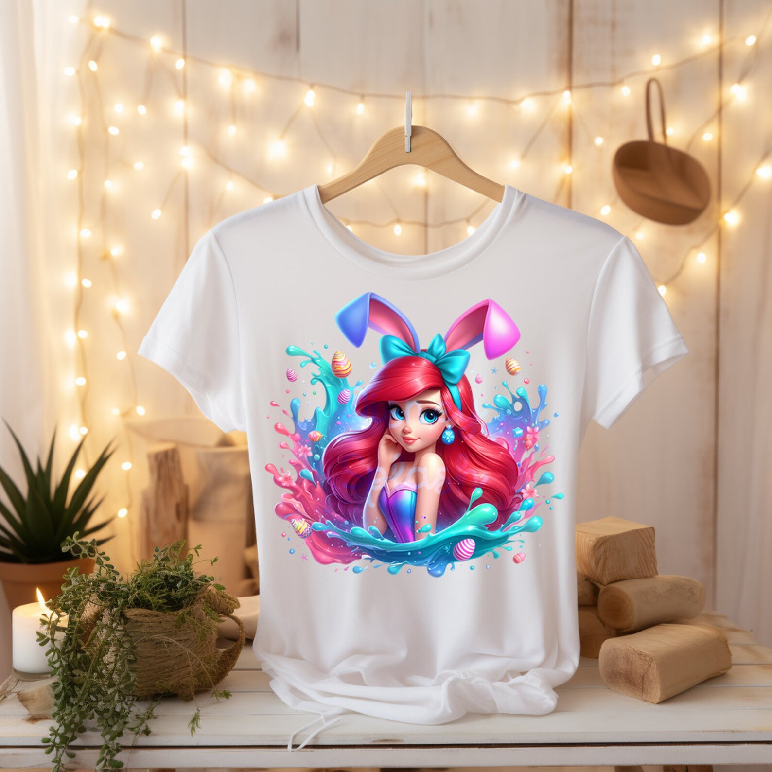 Easter Bunny Ariel PNG | Cute Mermaid Clipart | Sublimation | 300 DPI ...