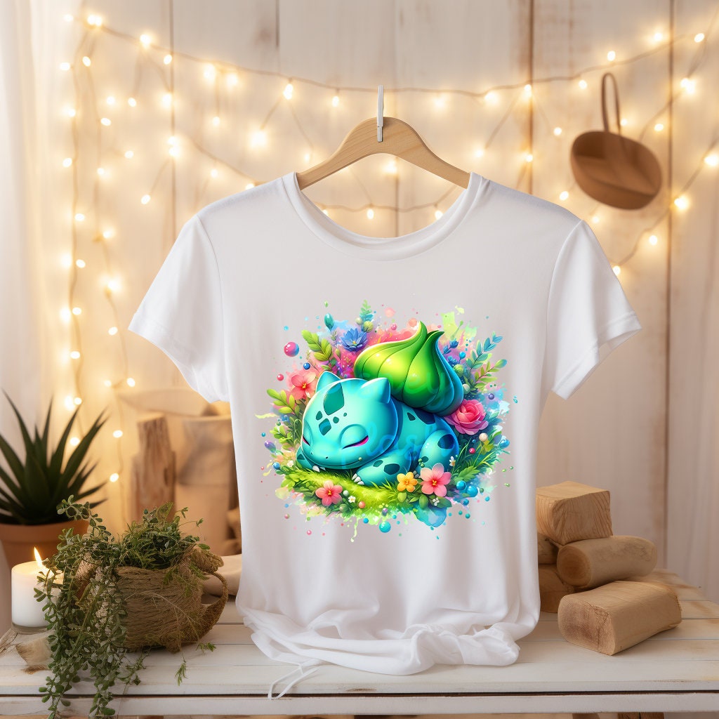 Sleepy Bulbasaur Clipart: Rainbow Watercolor PNG (digital Download) - Etsy