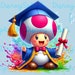 Toad Graduation PNG: Watercolor Splash Clipart (digital Download) - Etsy